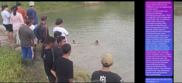 Keluarga Bocah yang Tenggelam Tagih Janji PT GDM Tutup Galian Eks Tambang di Desa Bangun Rejo ...