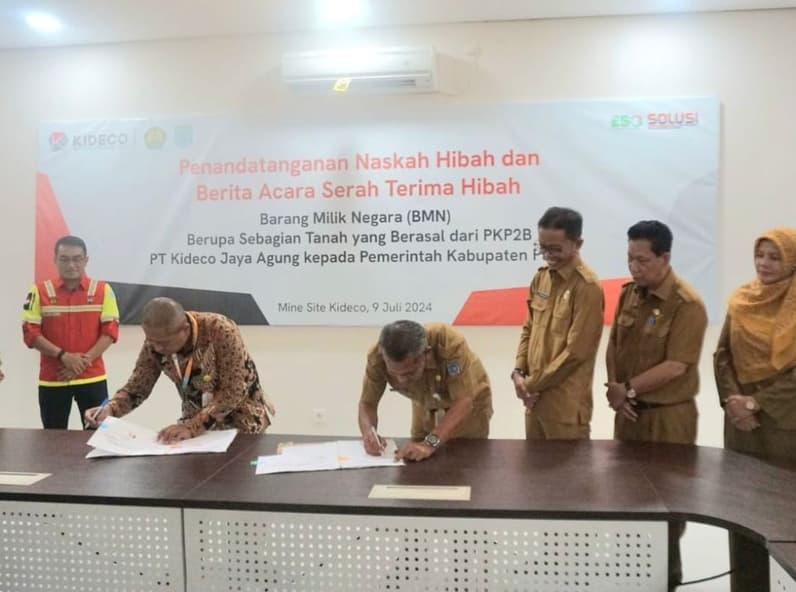 PT Kideco Hibahkan Tanah untuk Bangun Jalan Lingkungan Desa Batu Kajang ...